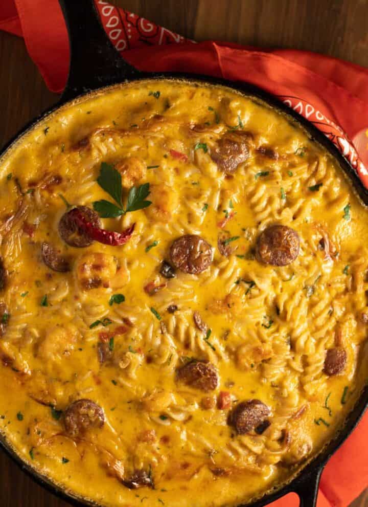 Cajun Mac and Cheese - A Sprinkling of Cayenne