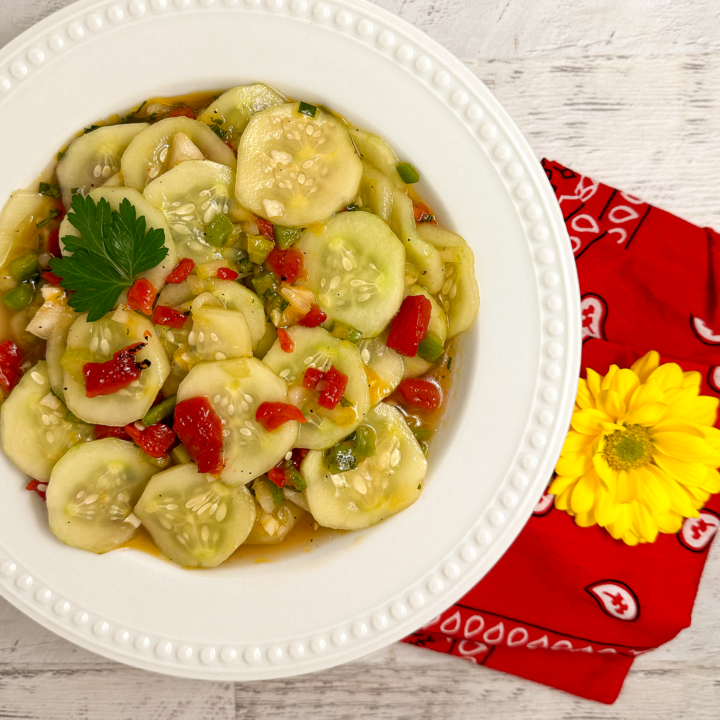 Cajun Marinated Cucumber Salad - A Sprinkling of Cayenne