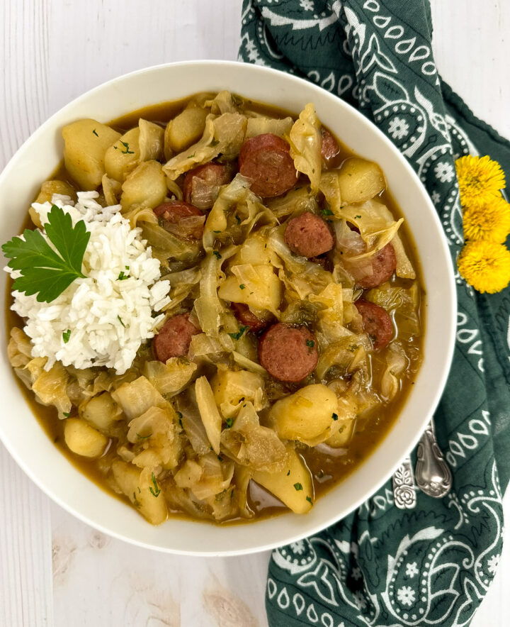 Cajun Cabbage Stew - A Sprinkling of Cayenne