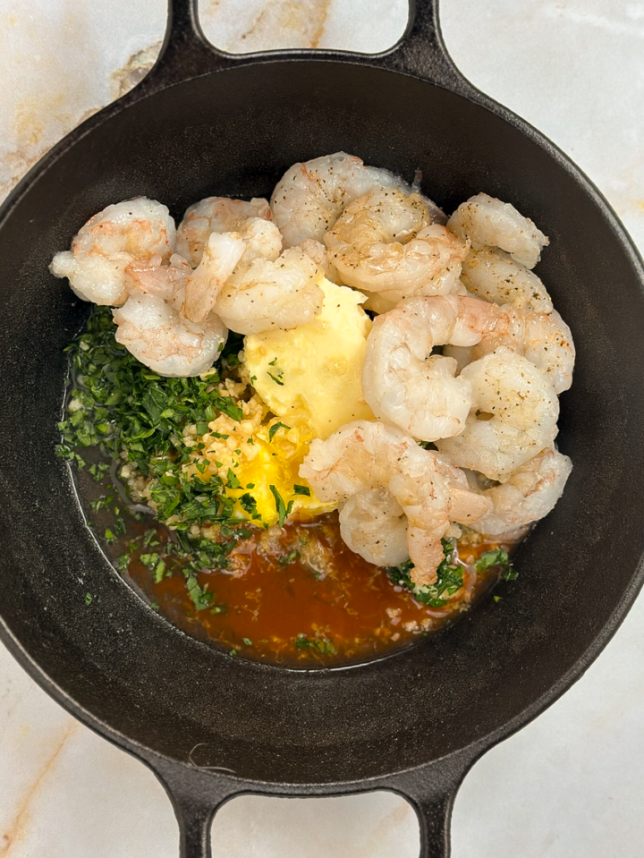 Grilled Redfish with Lemon Butter Shrimp Sauce - A Sprinkling of Cayenne