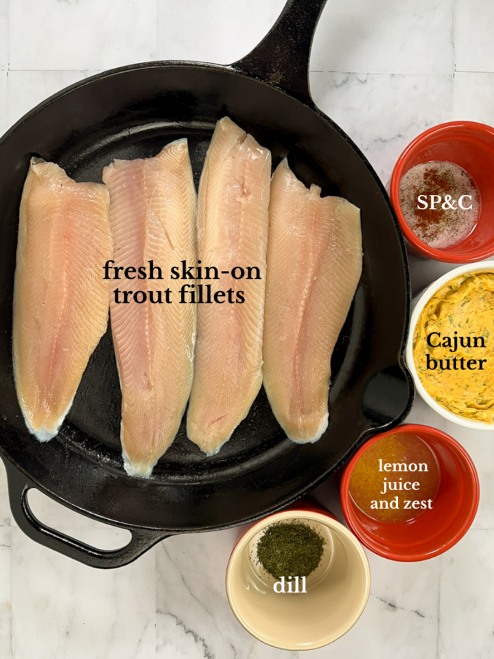 Baked Rainbow Trout with Cajun Garlic Butter Sauce - A Sprinkling of ...