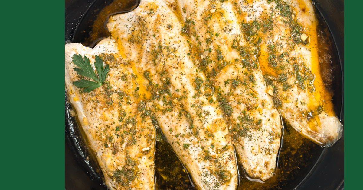 Baked Rainbow Trout with Cajun Garlic Butter Sauce - A Sprinkling of ...