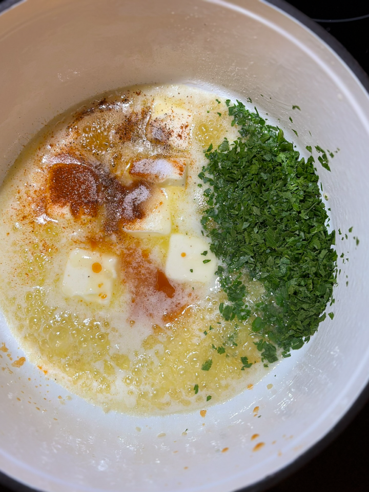Parsley Potatoes in Buttery Garlic Sauce - A Sprinkling of Cayenne