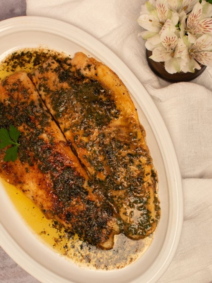 Baked Rainbow Trout with Cajun Garlic Butter Sauce - A Sprinkling of ...